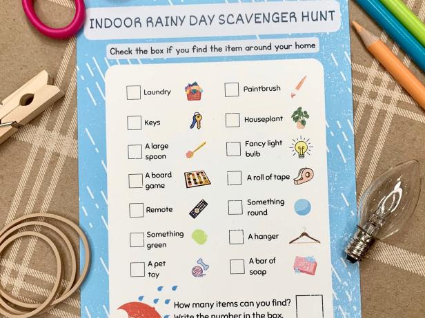 Free, Printable Indoor Scavenger Hunt for Kids | HGTV
