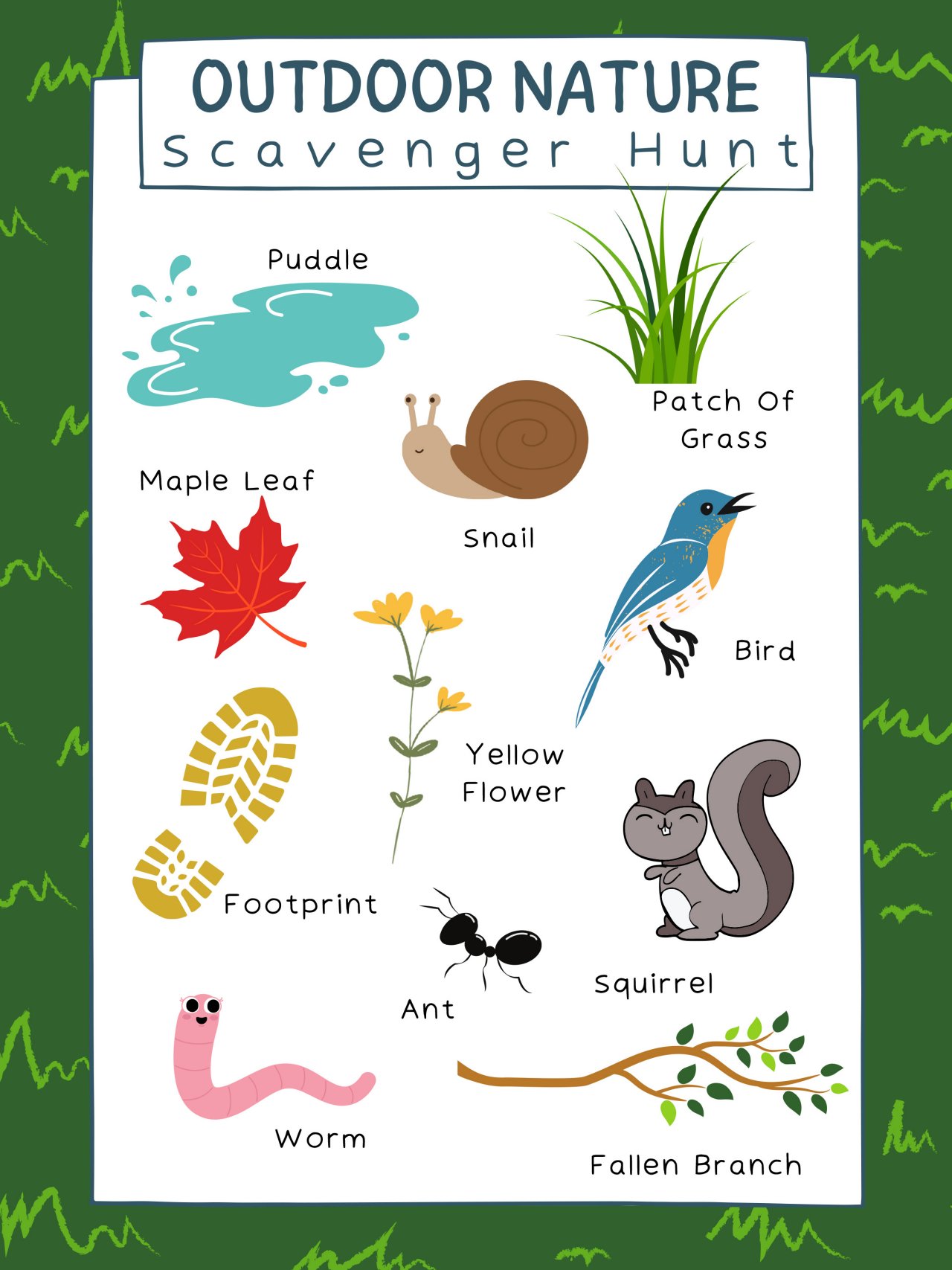 Free, Printable Outdoor Scavenger Hunt for Kids | HGTV