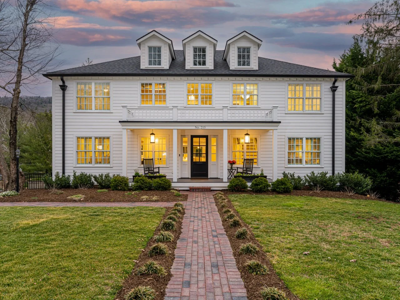 Large White Colonial Style Home