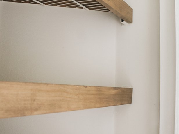 How to Make Wire Shelf Covers That Look Like Wood Floating Shelves | HGTV