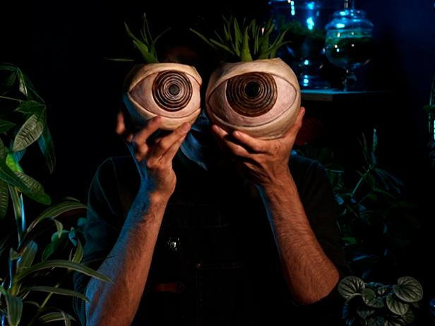 How To Use Clay and DIY Watercolors to Craft Creepy Eyeball Planters | HGTV