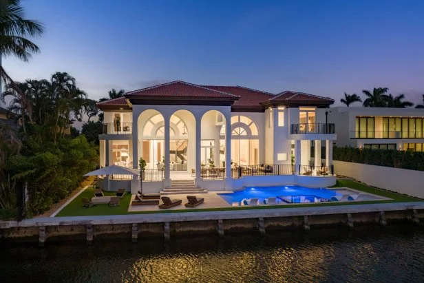 Exquisite Modern Mediterranean Home on the Intracoastal Waterway in ...