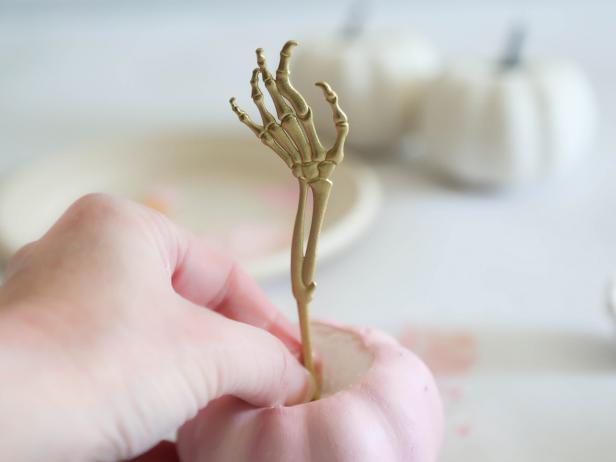 Skeleton Hand Place Cards for Halloween Table Setting | HGTV