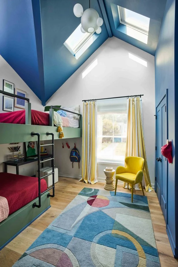 colourful bunk beds