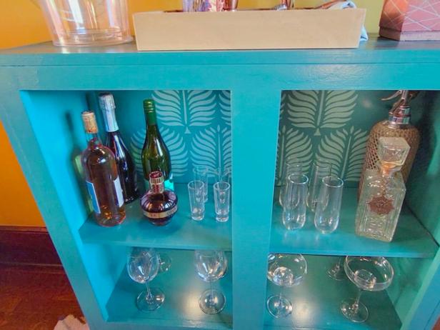 How to Upcycle a Kitchen Cabinet into a Bar Video | HGTV