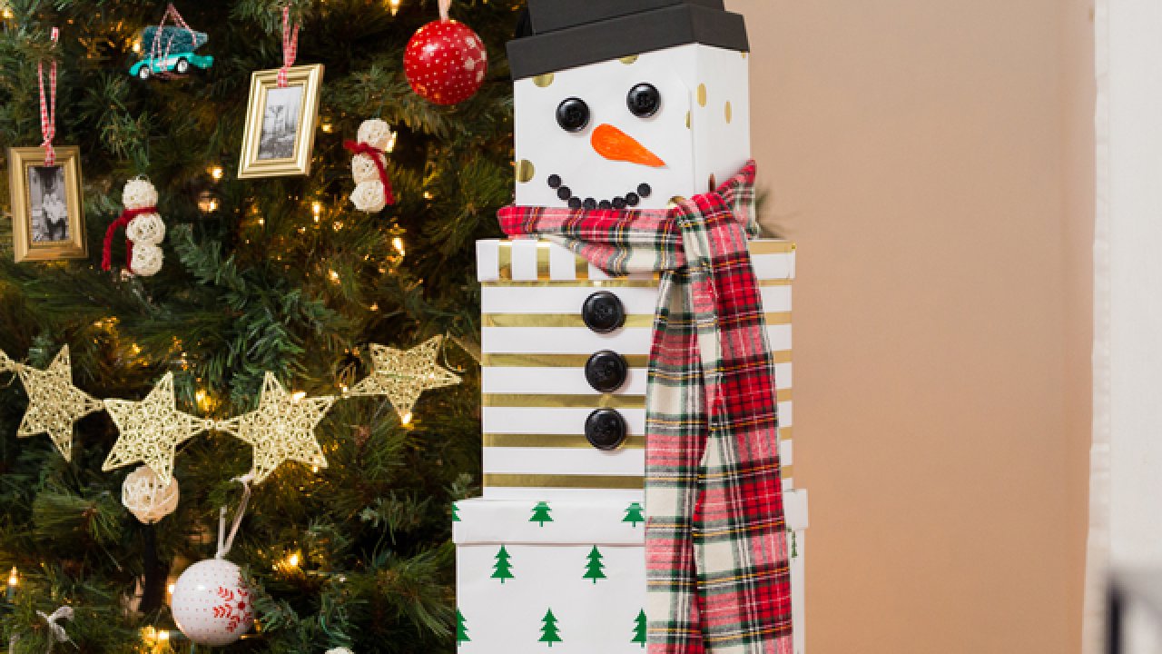DIY Ideas for Decorating With Wrapped Christmas Boxes | HGTV