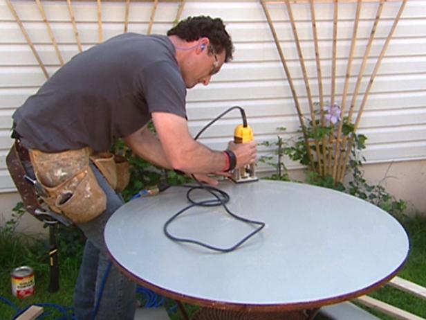 Refurbishing an Old Table with a New Laminate Top Video | HGTV